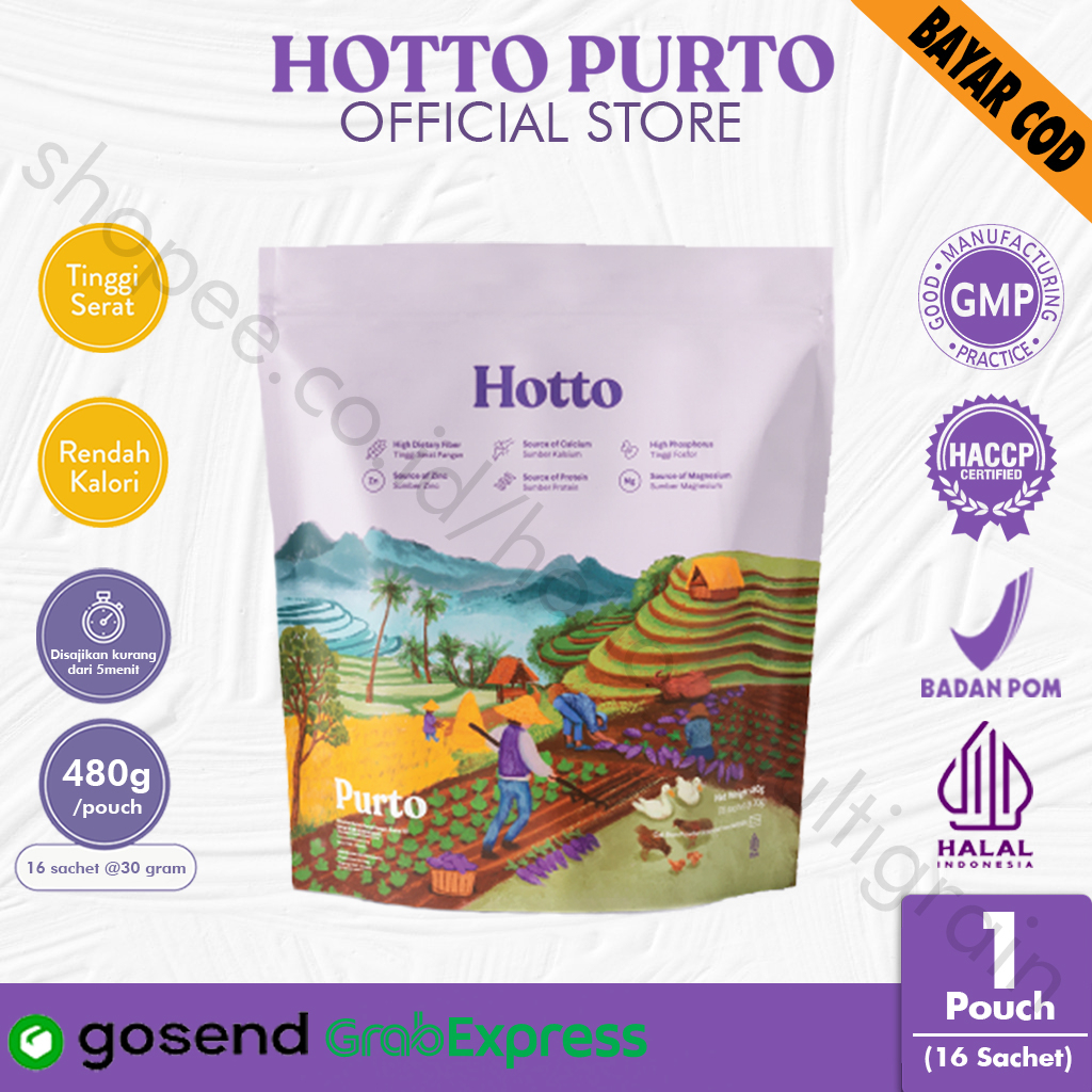 Jual Hotto Purto Multigrain with Purple Potato 1 Pouch - 16 Sachet ...