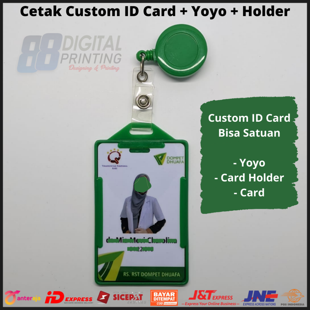 Jual Cetak Name Tag Yoyo ID CardD Custom / Tanda Pengenal | Shopee ...