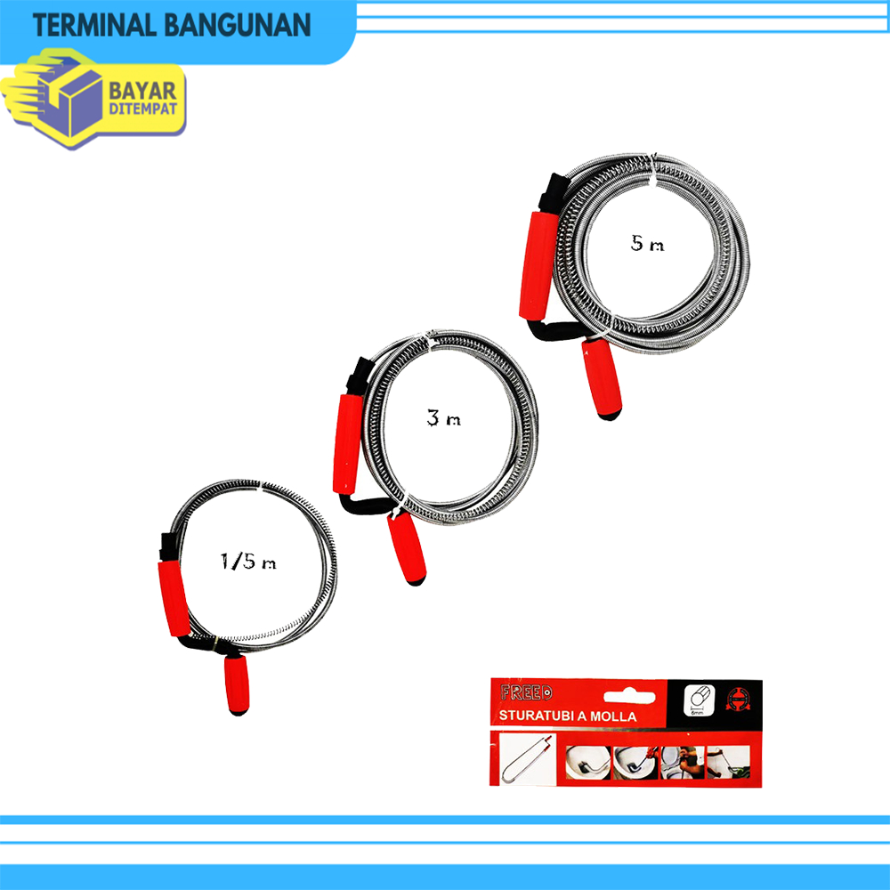 Jual Pipe Cleaner Freed 1.5M 3M 5M Alat Sodok Pipa Wastafel WC ...