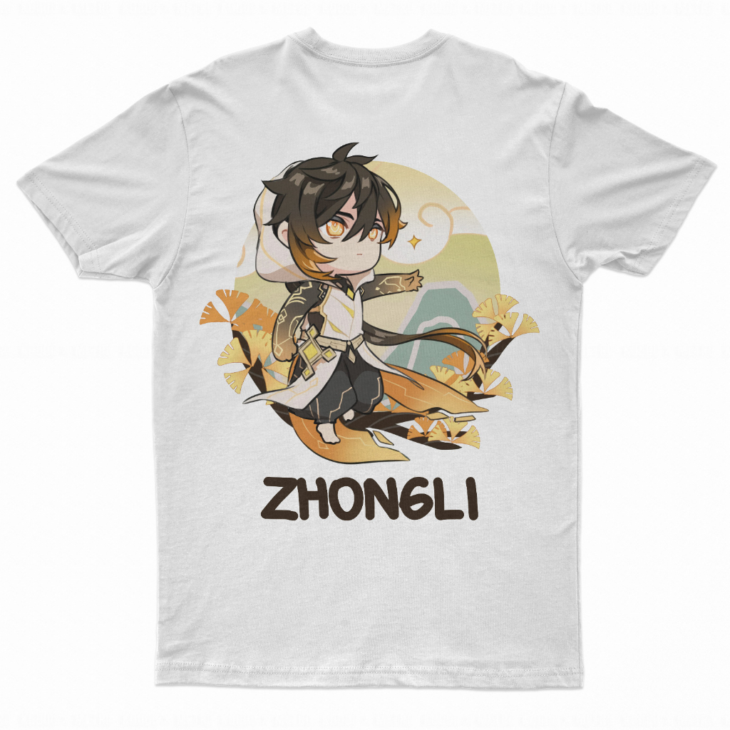 Jual Tshirt Zhongli Chibi Anime Gaming Genshin Impact Kaos Game Morax ...