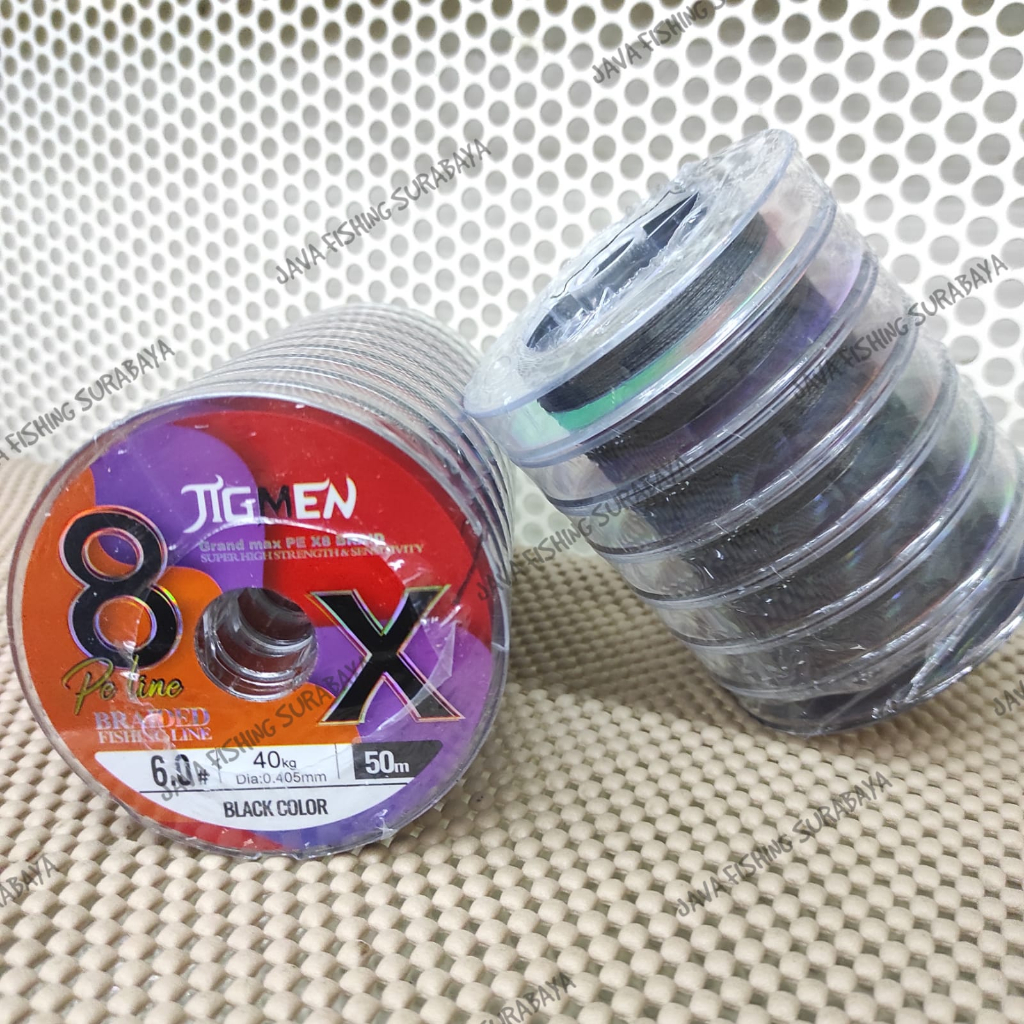 Jual Benang PE / Senar Pancing JIGMEN GRAND MAX X8 BLACK 50M CONECTING ...