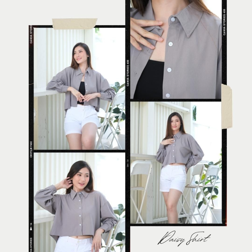 Jual Daisy Oversized Shirt - Kemeja Daisy Elysian | Shopee Indonesia