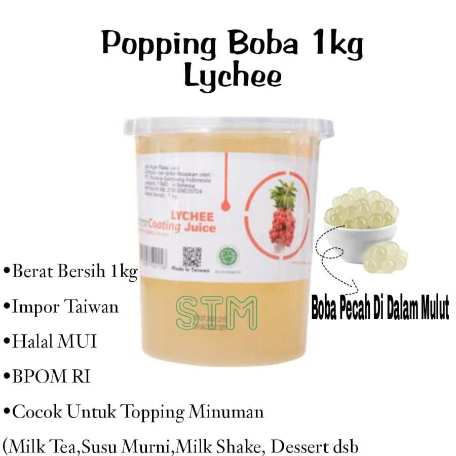 Jual Popping Boba 1Kg (Lychee) | Shopee Indonesia