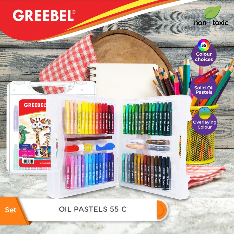 Jual Krayon Greebel 55 / Crayon Oil Pastel Grebel 55 | Shopee Indonesia