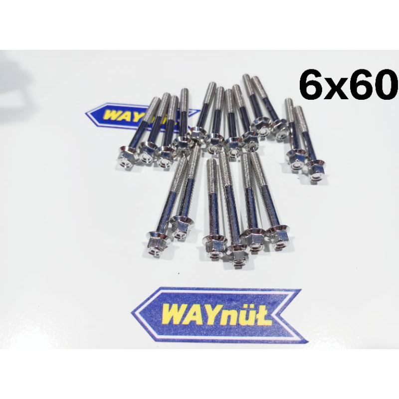 Jual Baut 6x60 Hexagonal Spiral stainless | Shopee Indonesia