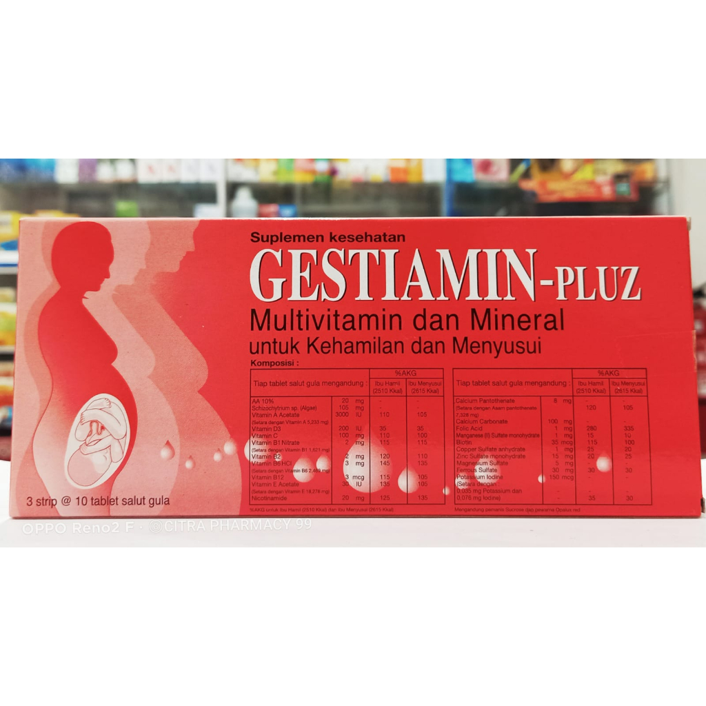 Jual Gestiamin-Pluz 𝟏 𝐊𝐨𝐭𝐚𝐤 𝐈𝐬𝐢 𝟑𝟎 𝐓𝐚𝐛𝐥𝐞𝐭 - Multivitamin Ibu Hamil dan ... Jual Gestiamin-Pluz 𝟏 𝐊𝐨𝐭𝐚𝐤 𝐈𝐬𝐢 𝟑𝟎 𝐓𝐚𝐛𝐥𝐞𝐭 - Multivitamin Ibu Hamil dan ...