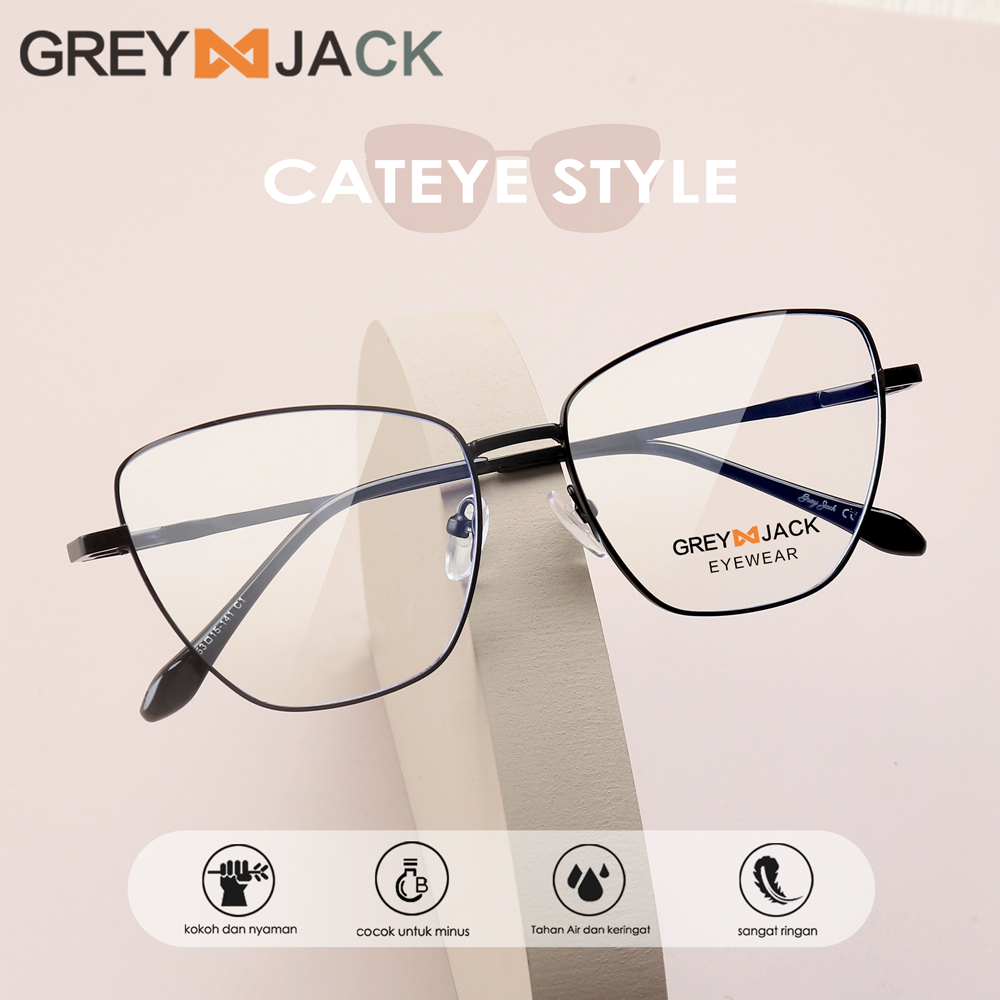 Jual Grey Jack Frame Bingkai Kacamata Model Cat Eye Fashion Wanita ...