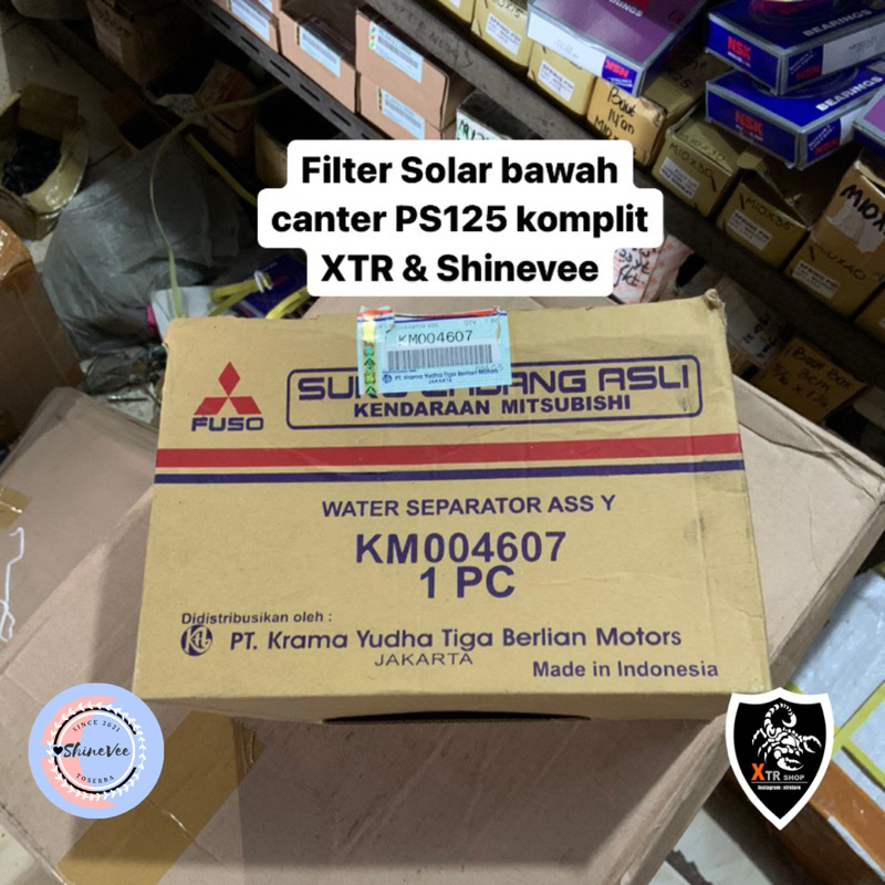 Jual Filter Solar bawah canter PS125 komplit KM004607 water separator ...