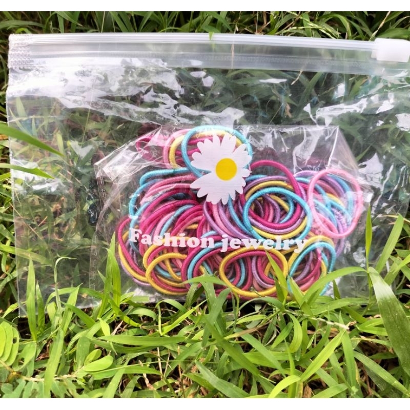 Jual 100 PCS IKAT RAMBUT ANAK ELASTIS / IKAT RAMBUT MINI ANAK KOREA ...