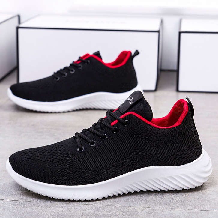 Jual Highland Sepatu Pria Sneakers Casual Hitam Sepatu Kantor Kasual Tali Sepatu Kerja Jalan ...