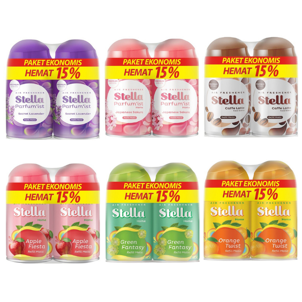 Jual (Isi 2 Pcs) Stella Air Freshener Refill Matic - 225ml Paket Hemat ...