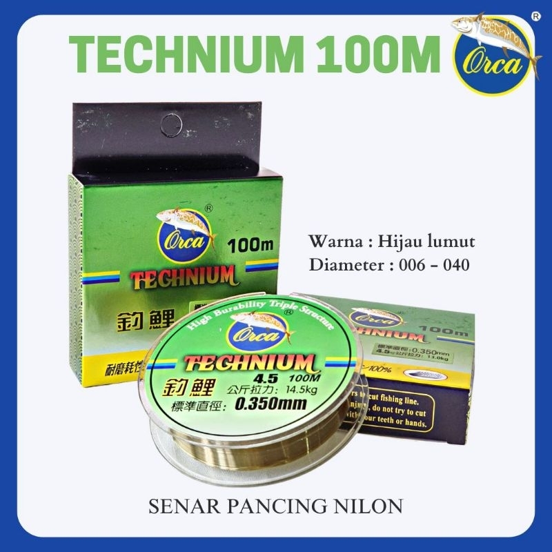Jual senar Orca Technium 100m kemasan baru | Shopee Indonesia