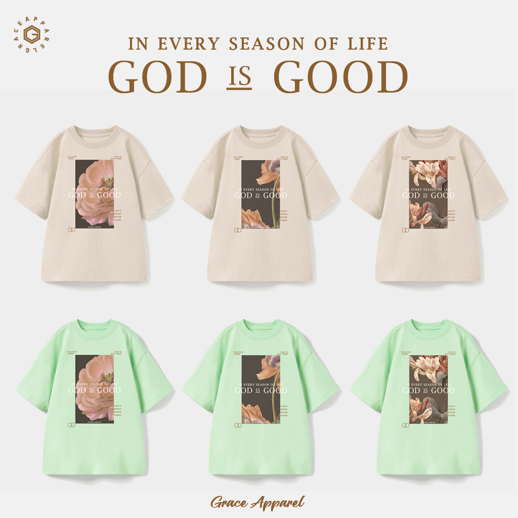 Jual KAOS ROHANI GOD IS GOOD (Design A-B-C) | Shopee Indonesia