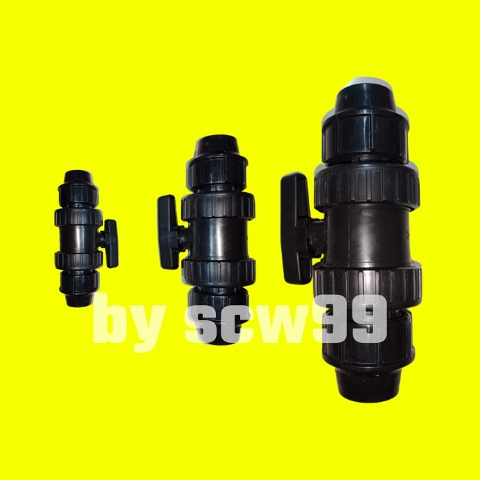 Jual BALL VALVE / TURE UNION VALVE HDPE 50MM 1 1/2" INCH STOP KRAN HDPE ...