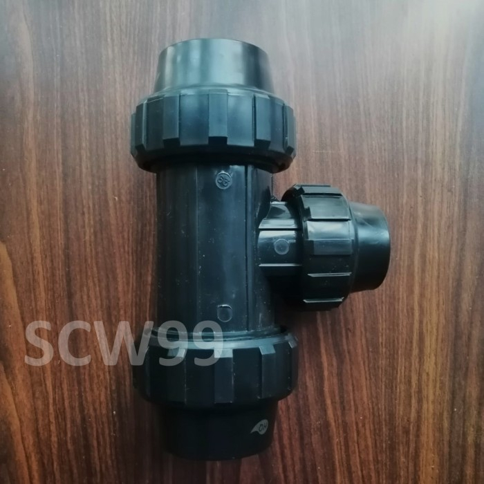 Jual Tee Reducer HDPE 3" x 2" Inch Tee Red Compression Fitting Pipa ...