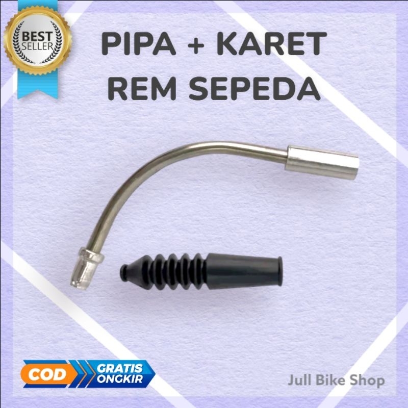 Jual Pipa rem + karet v brake noodle sepeda jalur tube kabel mtb lipat ...