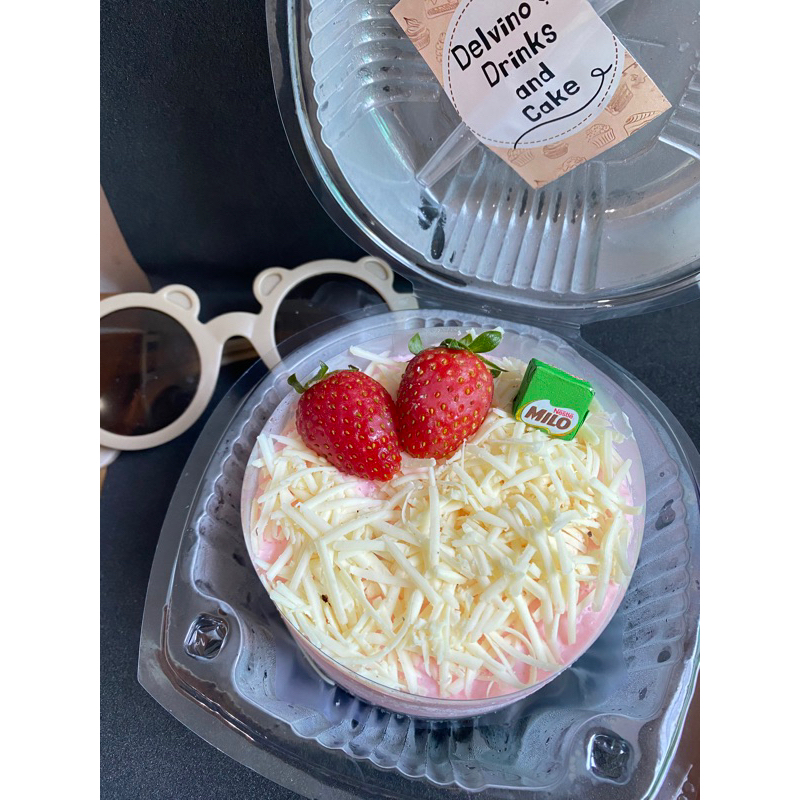 Jual BENTO CAKE VIRAL !! STRAWBERRY MOUSSE CAKE // KUE ICE CREAM ...