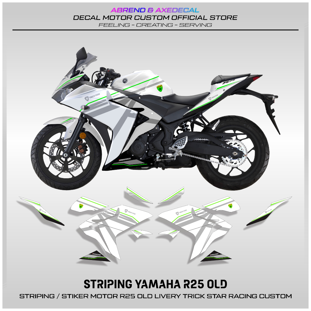 Jual Striping Yamaha R25 Old Trick Star / Stiker Motor R25 Design ...