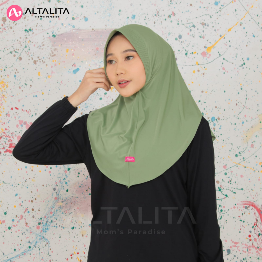 Jual Altalita - Hijab Instan Qiara Penguin Kerudung Sport Size S Menutup Dada Jilbab Bergo ...