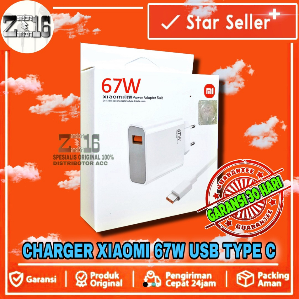 Jual CHARGER XIAOMI FAST CHARGING TYPE C 33W-55W-67W FOR REDMI NOTE 7/ 8/ 8 PRO/ MI8/ MI9/ MI10 ...