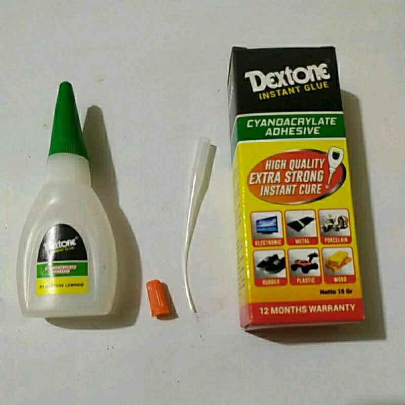 Jual Lem Dextone 15 gr/ Lem G 15 gr. Lem tetes instan. cepat kering ...