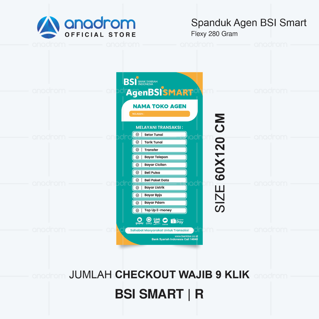 Jual Spanduk Atribut Wajib Agen BSI Smart | Banner Agen BSI Smart ...