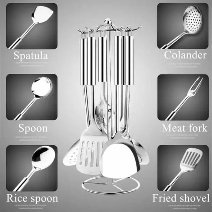 Jual Kitchen Tool Set Stainless Alat Dapur Masak Spatula Set Sutil ...