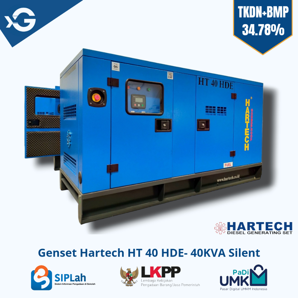 Jual TKDN - Genset Hartech 40 KVA - Hartech 40 HDE | Shopee Indonesia