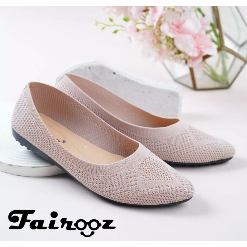 Jual Fairooz - Sepatu Wanita Flat Shoes Rajut Import | Shopee Indonesia