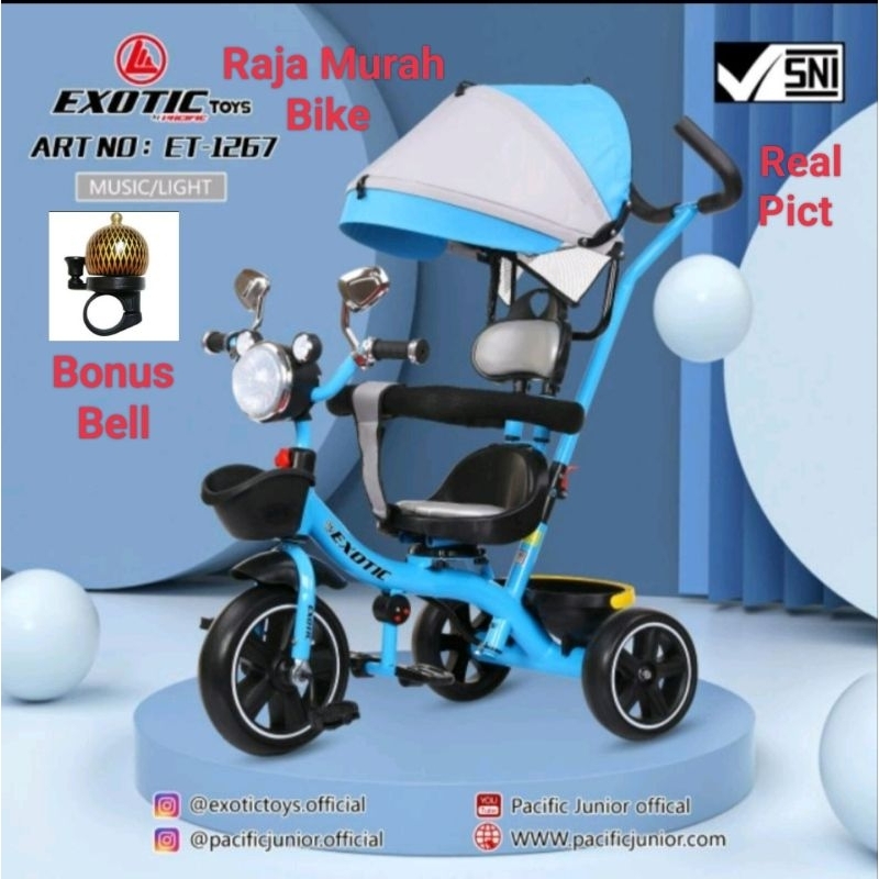 Jual Sepeda Anak Balita Roda Tiga Exotic 1267 Sepeda Roda Tiga Exotic ...