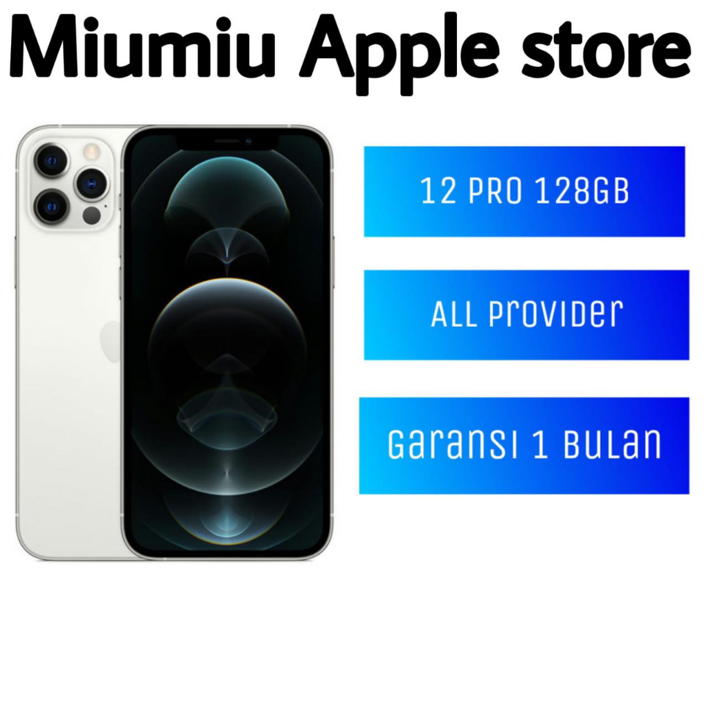 Jual iPhone 12Pro 128GB Bekas Second Original100% AllSim Silent Fullset Mulus Normal Hp 3utools ...