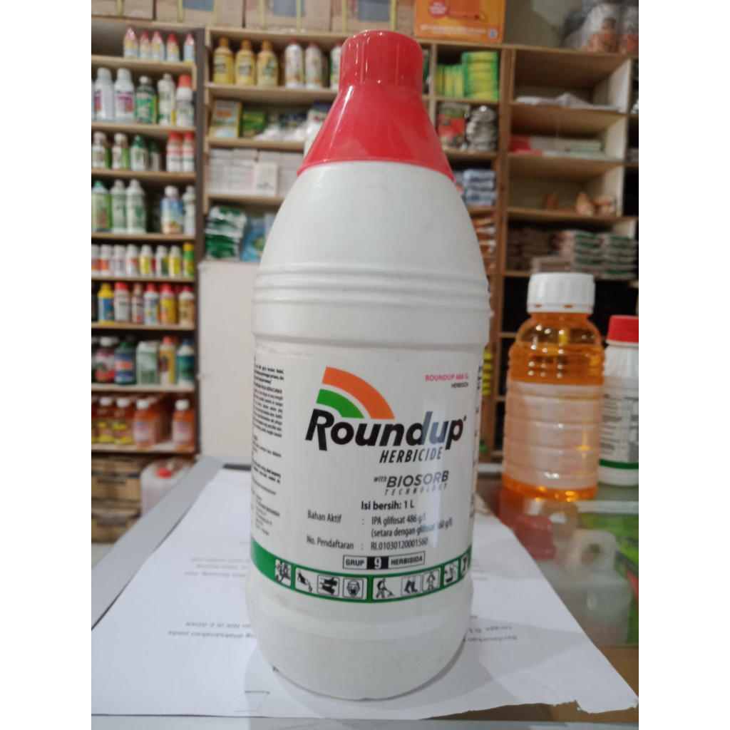 Jual ROUNDUP 486SL HERBISIDA OBAT PEMBASMI RUMPUT LIAR & GULMA 1 LITER ...