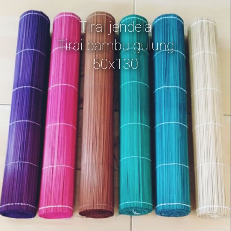 Jual tirai jendela tirai warna, tirai bambu 50x130cm | Shopee Indonesia