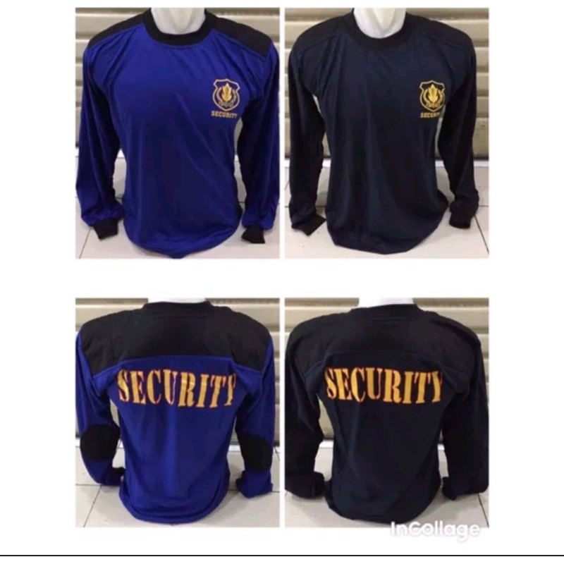 Jual kaos security biru benhur dan dongker/kaos security biru benhur dan biru dongker lengan ...