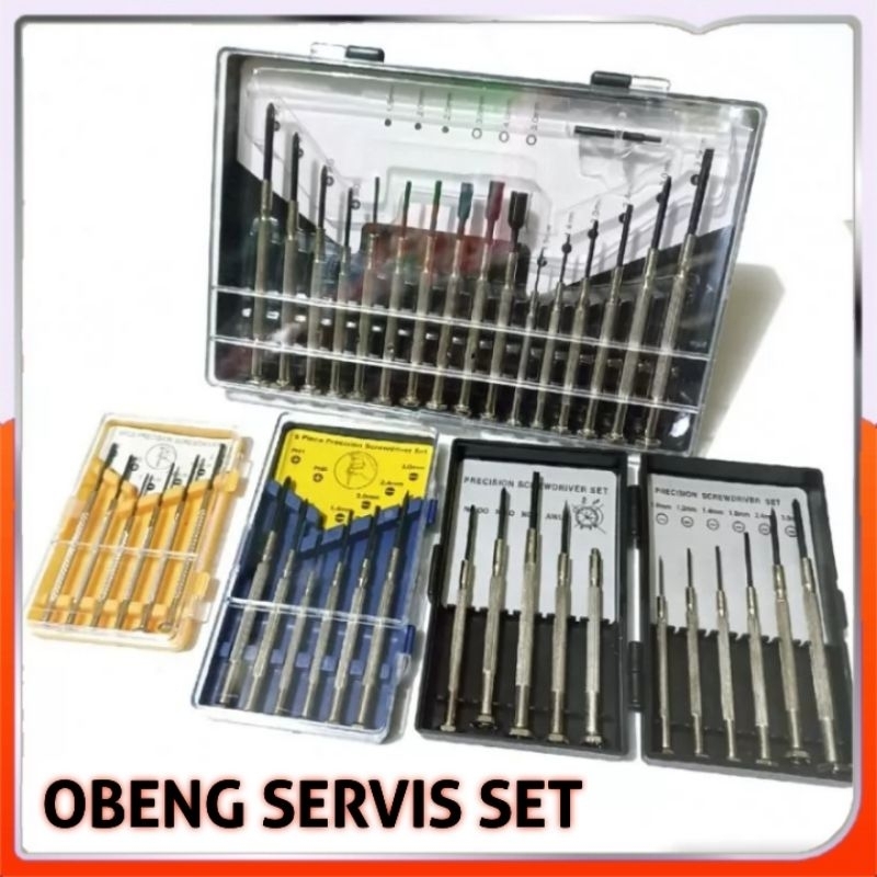 Jual OBENG Hp SET KOMPLIT OBENG SERVIS HP LAPTOP JAM KACAMATA OBENG ...