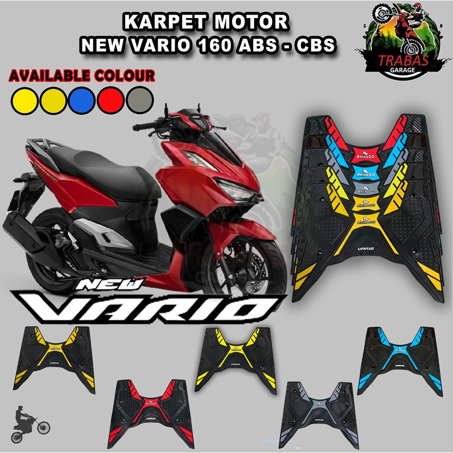 Jual KARPET MOTOR VARIO 160 ABS CBS ISS KEYLESS KEY LESS BORDES PIJAKAN ALAS KAKI KARET HONDA ...