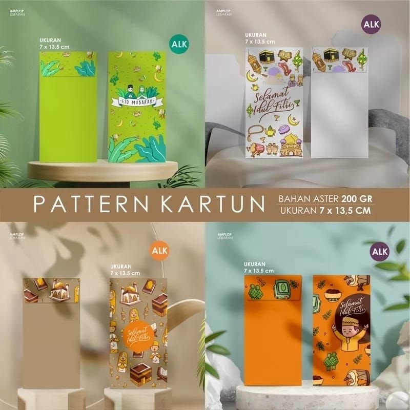 Jual Amplop Lebaran (4pcs) Pattern Kartun | Shopee Indonesia