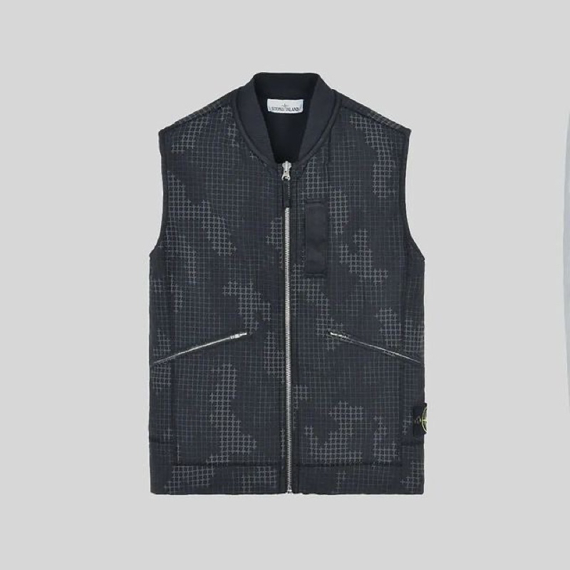 Jual Stone Island Vest G05E3 Full Compact Rip Stop SI Check Grid Camo ...