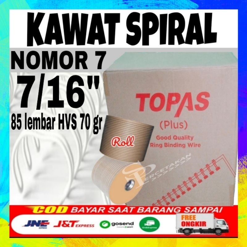 Jual Spiral kawat 7/16 spiral jilid kawat spiral rol ring spiral kawat Kawat spiral kalender ...