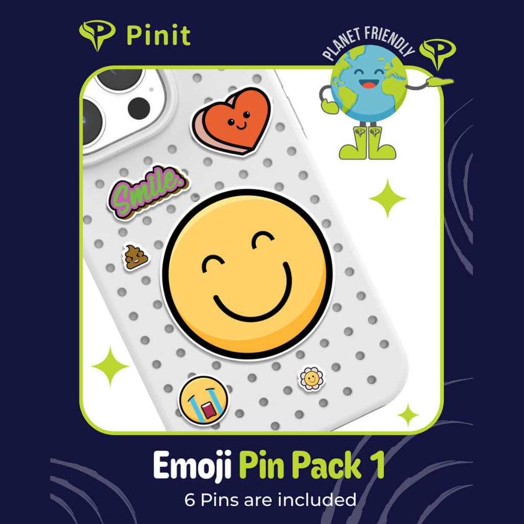 Jual Pinit Emoji Pin Pack 1 with 6 Pins for Decorate and Custom ...