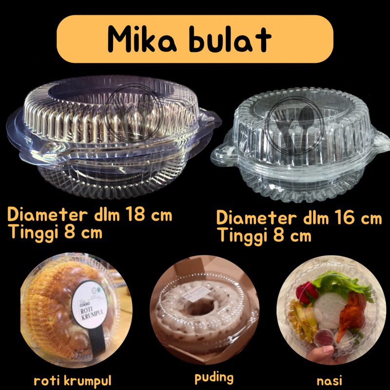 Jual mika bolu sifon uk 18cm 16cm / chiffon kue bulat / mika sifon cf16 ...