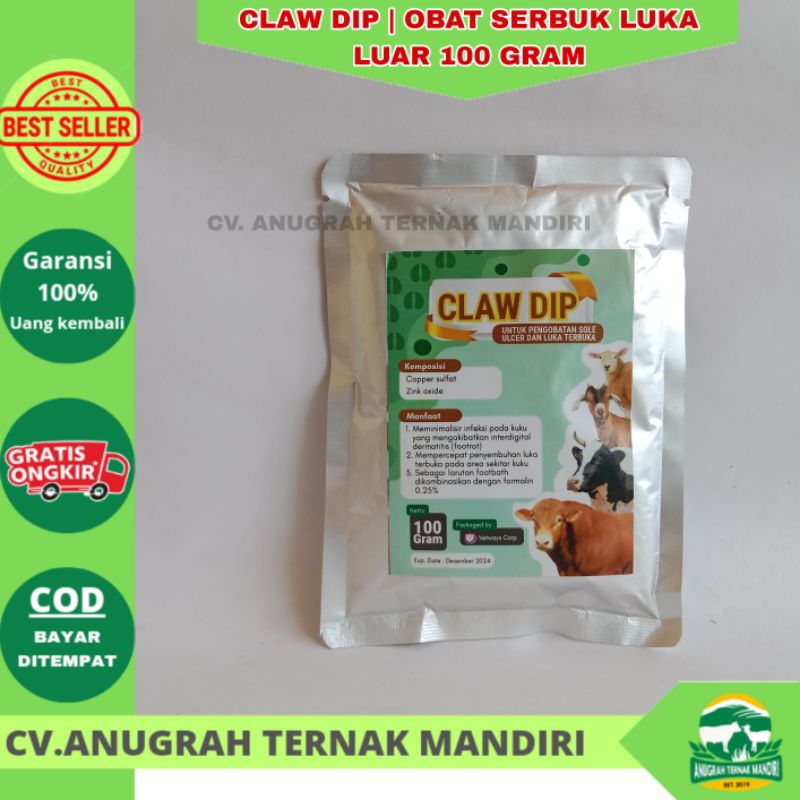 Jual CLAW DIP 100 GR/OBAT LUKA LSD, AKIBAT GORESAN, BAKTERI DAN VIRUS ...