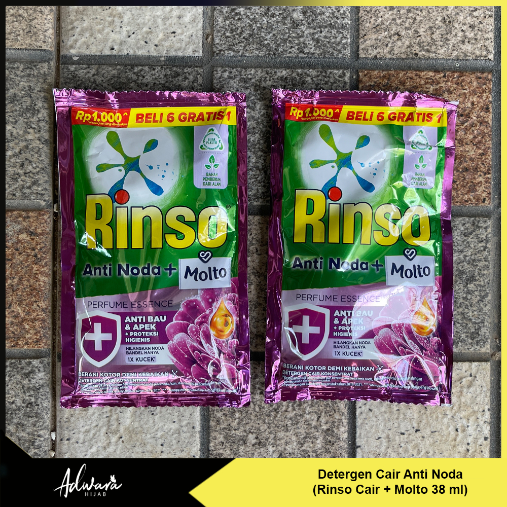 Jual Rinso Molto Detergen Cair Anti Noda Renceng 38 ml / Rinso Kemasan ...