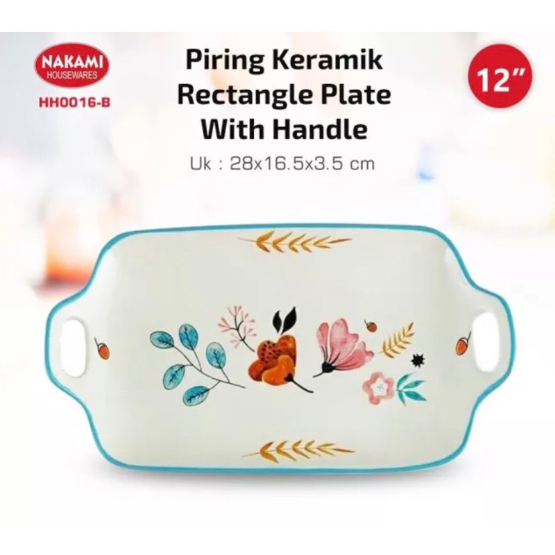 Jual Nakami Rectangle Plate 12”/Piring keramik segi/Piring Saji Persegi ...