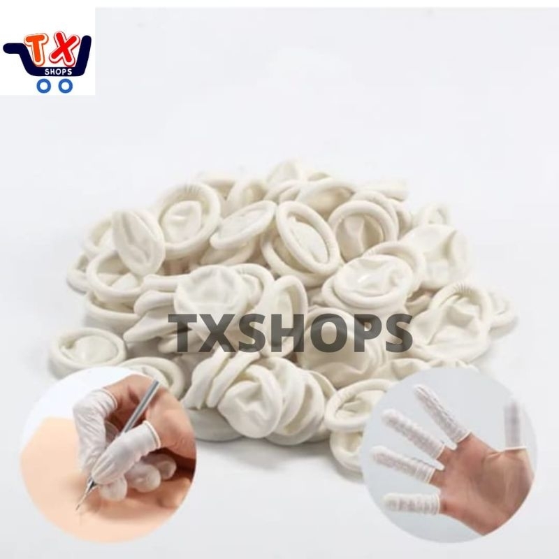 Jual Finger Coat Cots Sarung Jari Tangan Latex Lateks Cover Pelindung ...