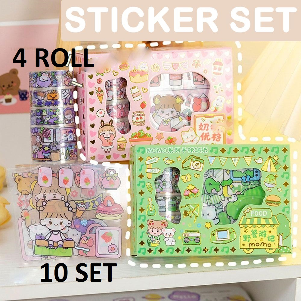 Jual Stiker Box Mini 10 Lembar Dan 4 Roll TZ42 - Sticker Lembaran satu ...