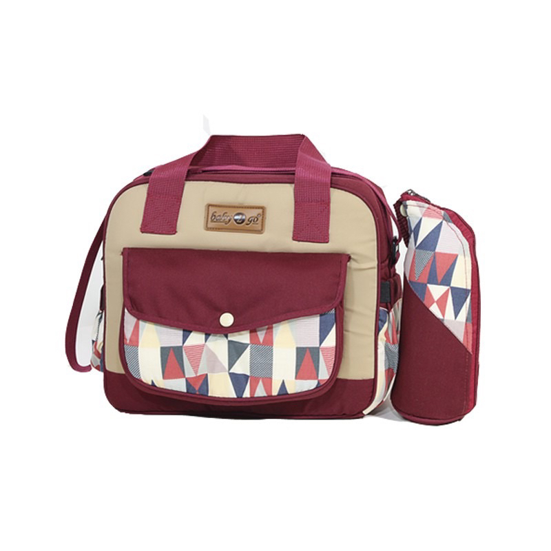 Jual NEW TAS BABY 2 GO DIAPERS BAG MEDIUM DIAMOND SERIES MAROON (JNT ...