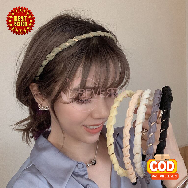 Jual Bando Korea Dewasa Kepang Lilit Model Spiral Bandana Wanita ...