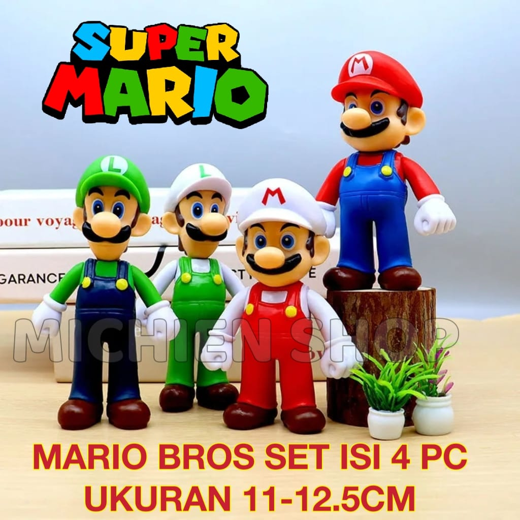 Jual Super Mario Bros Figure and Friends Topper Kue Pajangan Mainan ...