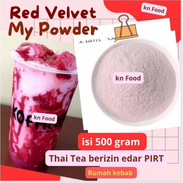 Jual Bubuk Minuman Bubble Drinks Red Velvet matcha 500gr Rasa Red ...